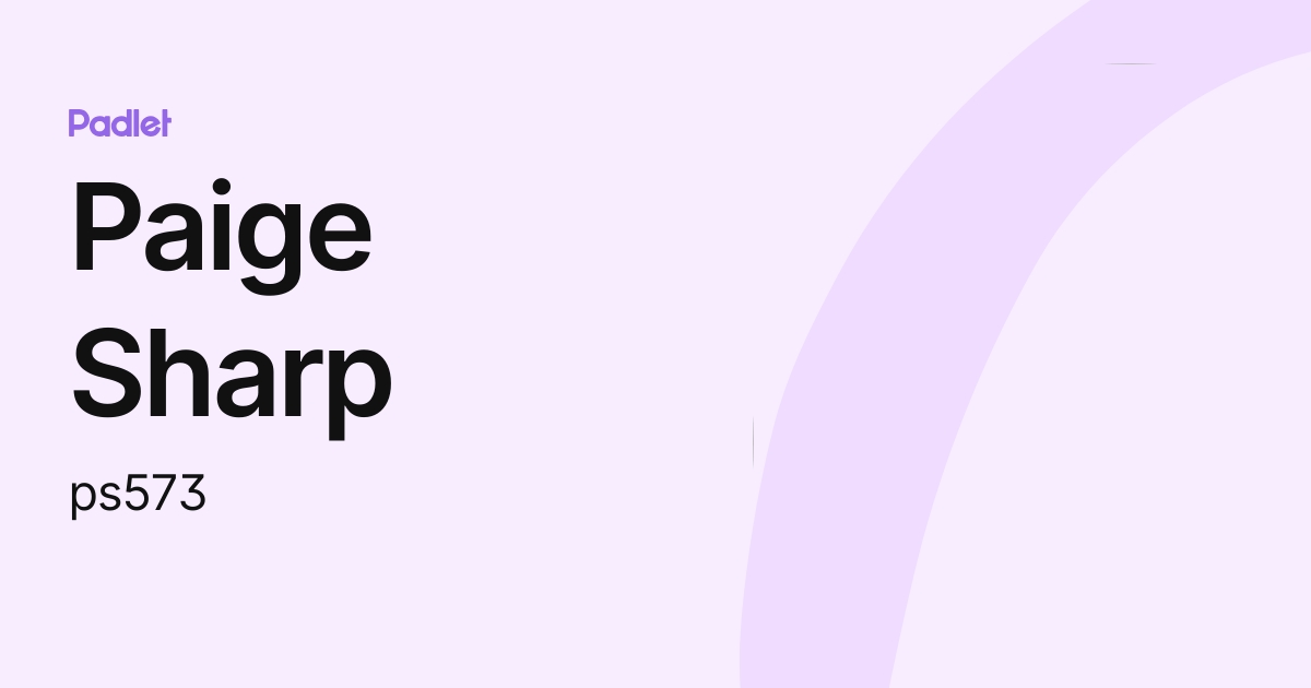 Paige Sharp (ps573) profile | Padlet