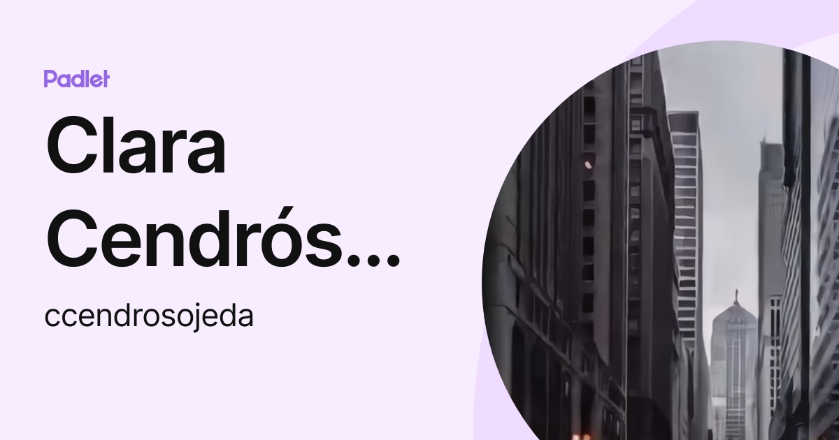 Clara Cendrós Ojeda (ccendrosojeda) profile | Padlet