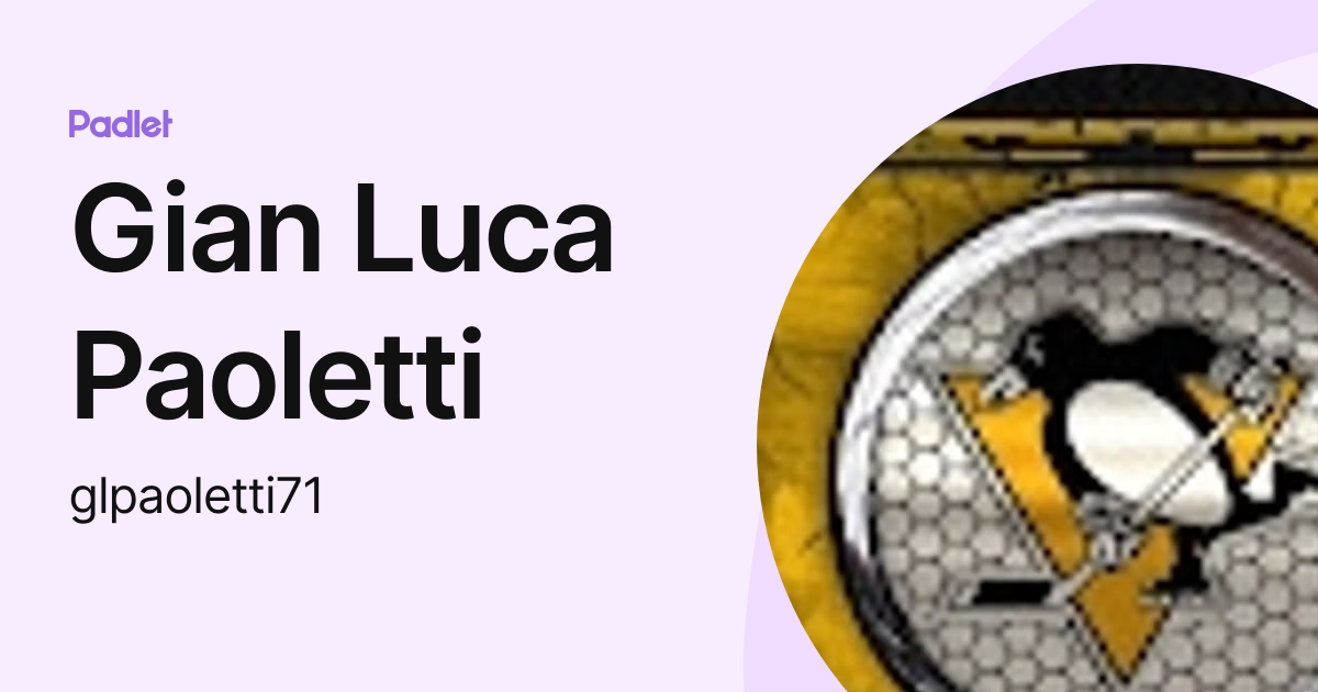 Gian Luca Paoletti (glpaoletti71) profile | Padlet