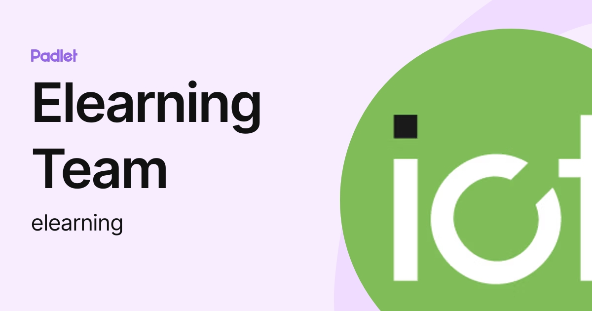 Elearning Team (elearning) profile | Padlet