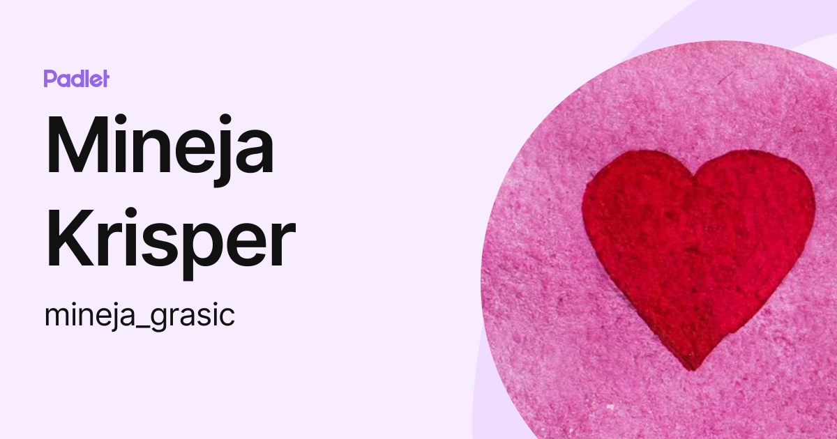 Mineja Krisper (mineja_grasic) profile | Padlet