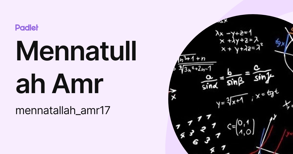 Mennatullah Amr (mennatallah_amr17) profile | Padlet