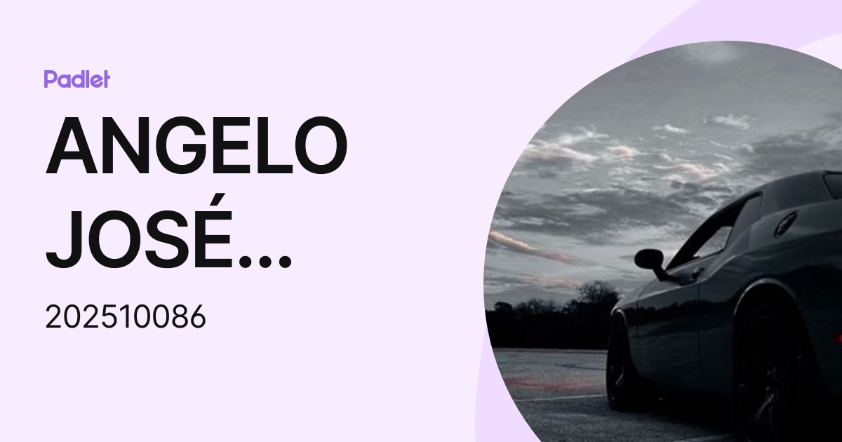 ANGELO JOSÉ RAMIREZ ALCANTARA (202510086) profile | Padlet