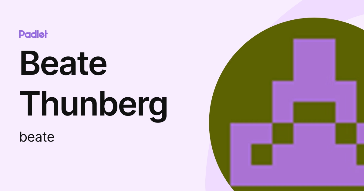 Beate Thunberg (beate) profile | Padlet