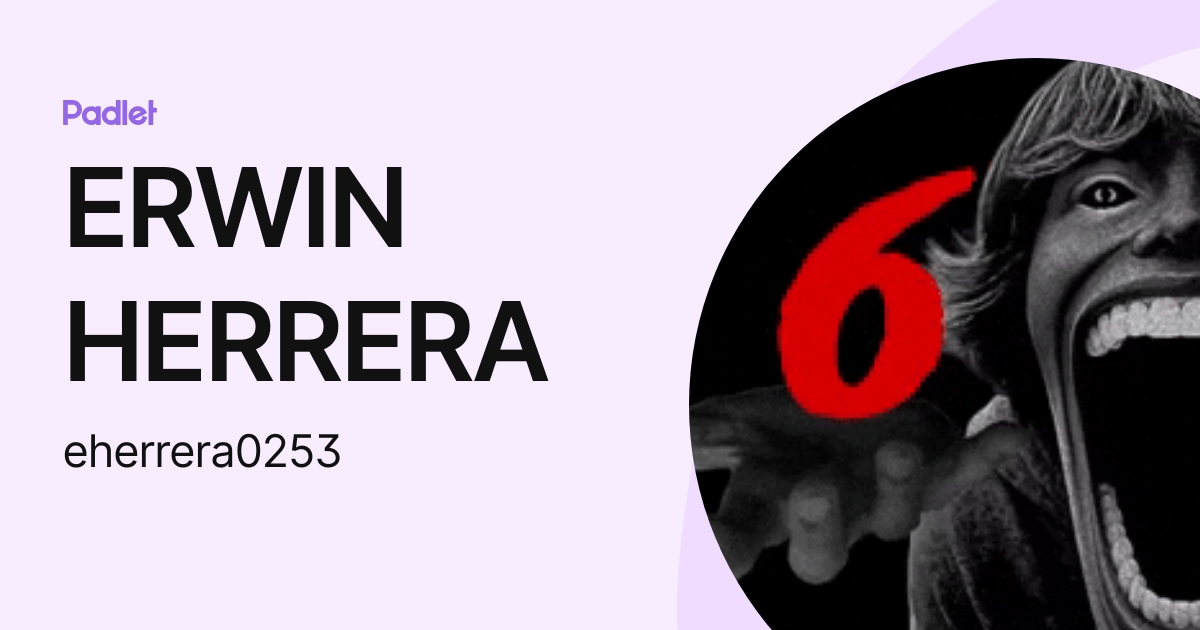 ERWIN HERRERA (eherrera0253) profile | Padlet