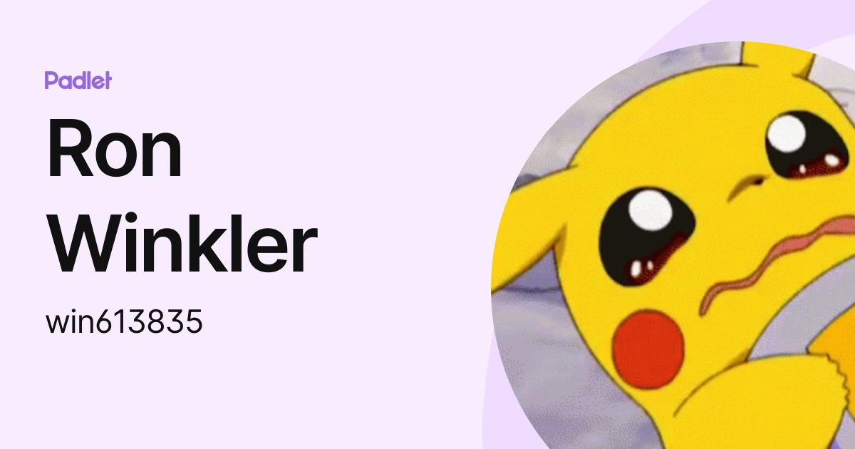 Ron Winkler (win613835) profile | Padlet