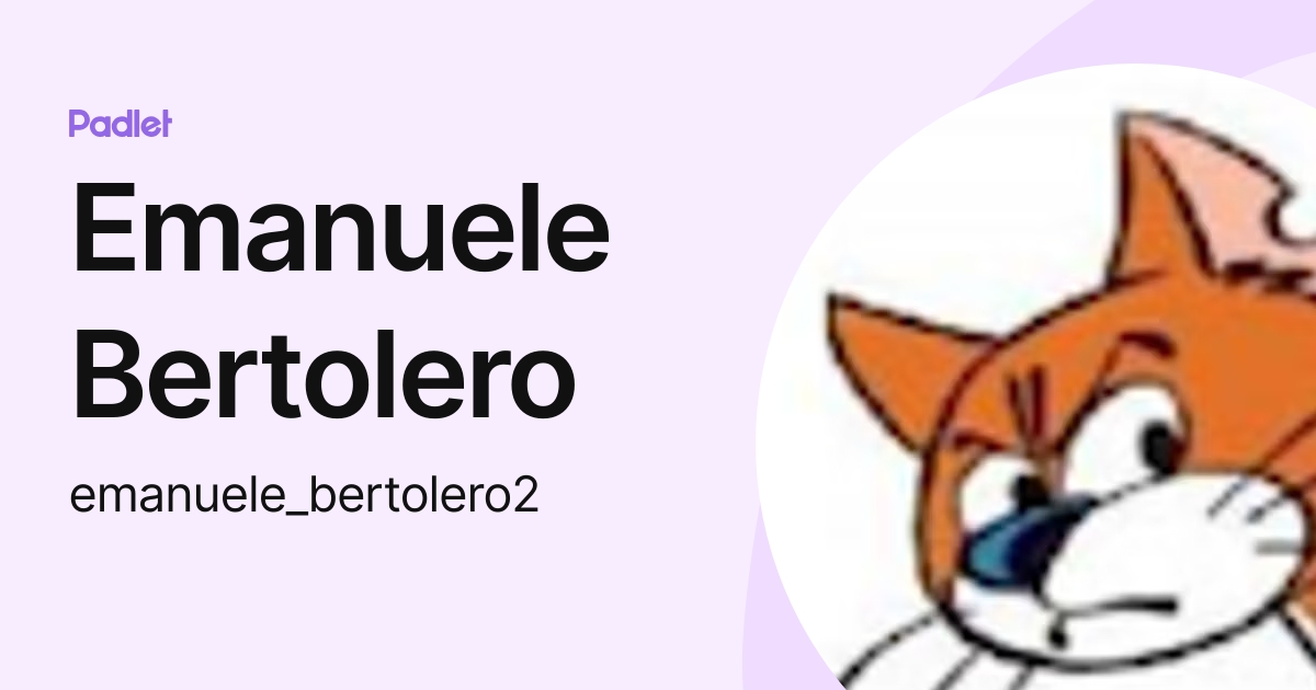 Emanuele Bertolero (emanuele_bertolero2) profile | Padlet