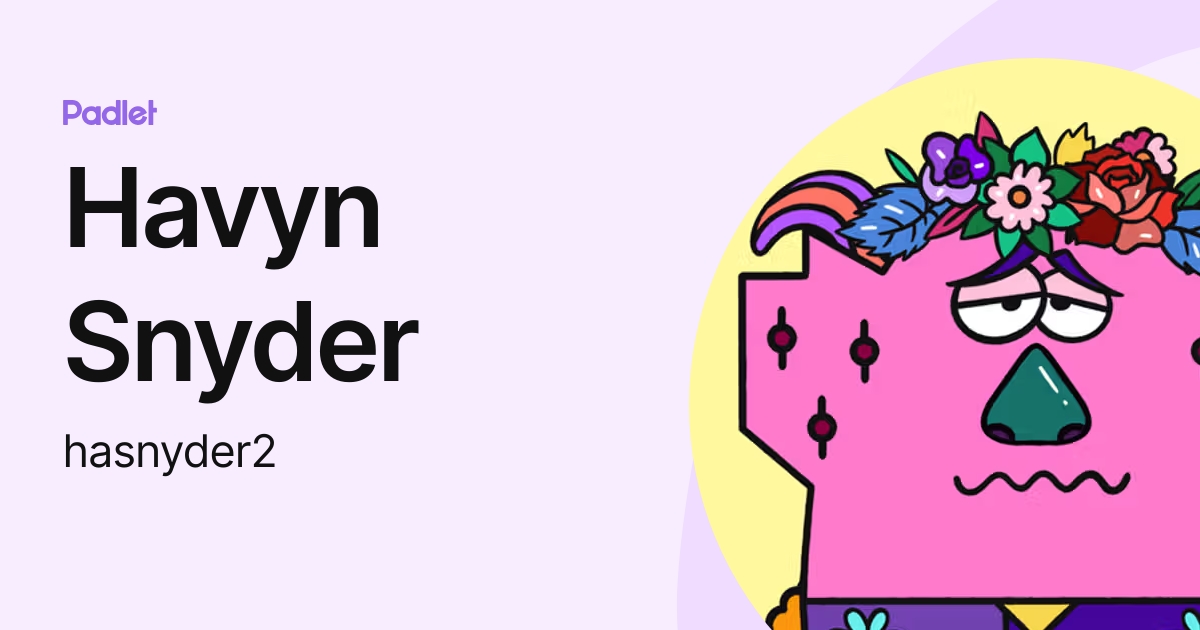 Havyn Snyder (hasnyder2) profile | Padlet