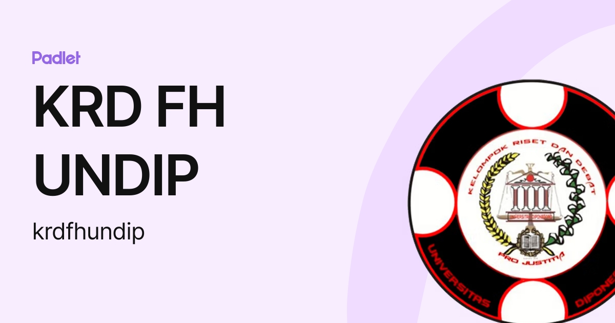 KRD FH UNDIP (krdfhundip) profile | Padlet