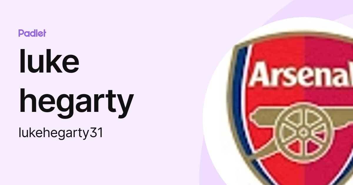 luke hegarty (lukehegarty31) profile | Padlet
