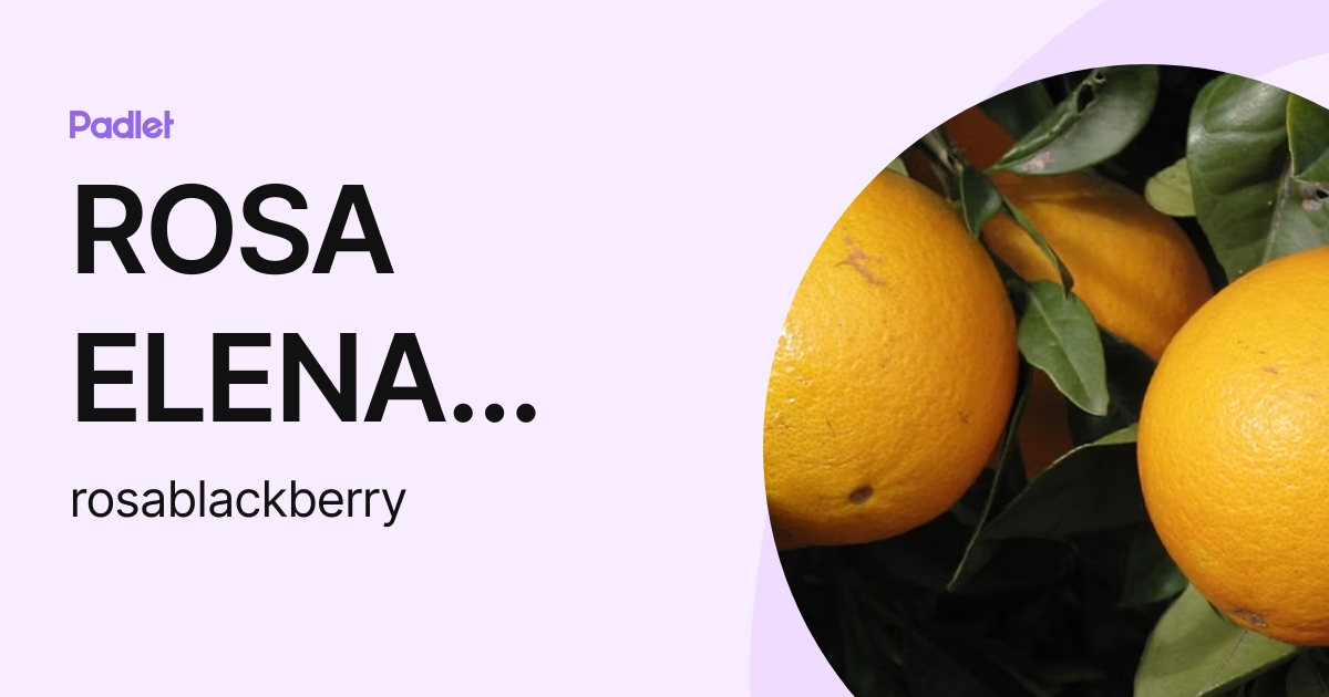 ROSA ELENA CALVO (rosablackberry) profile | Padlet