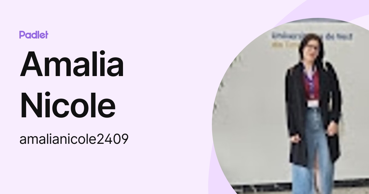 Amalia Nicole (amalianicole2409) profile | Padlet