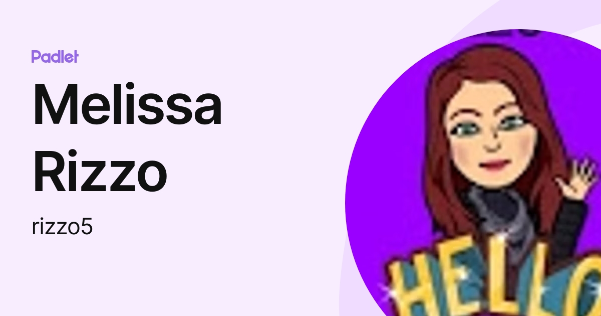 Melissa Rizzo (rizzo5) profile | Padlet
