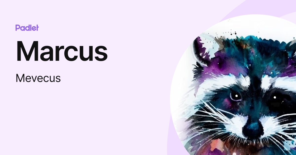 Marcus (Mevecus) profile | Padlet