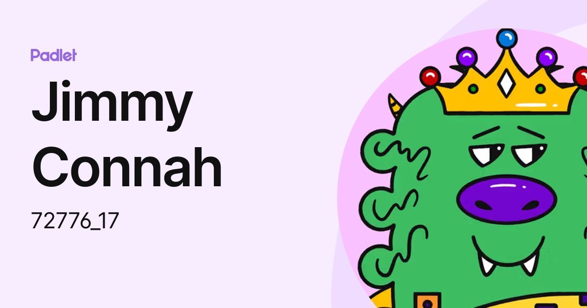 Jimmy Connah (72776_17) profile | Padlet