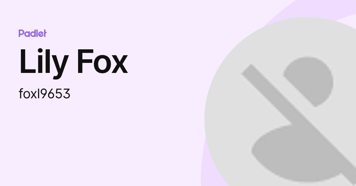 Lily Fox Foxl9653 Profile Padlet 8834