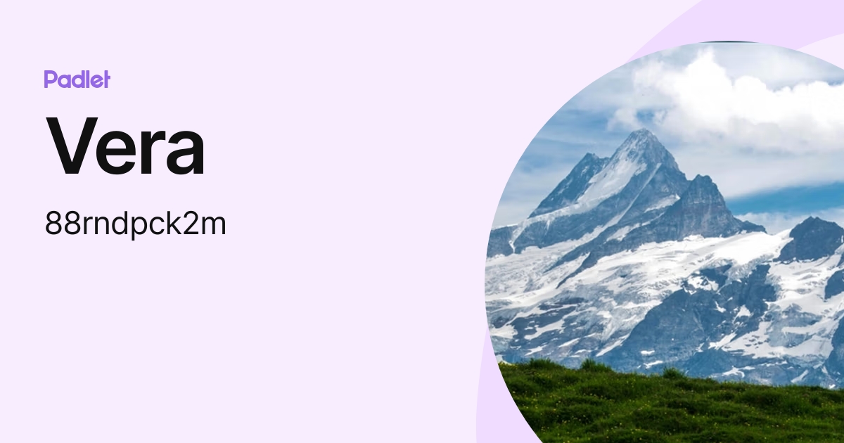 Vera (88rndpck2m) profile | Padlet