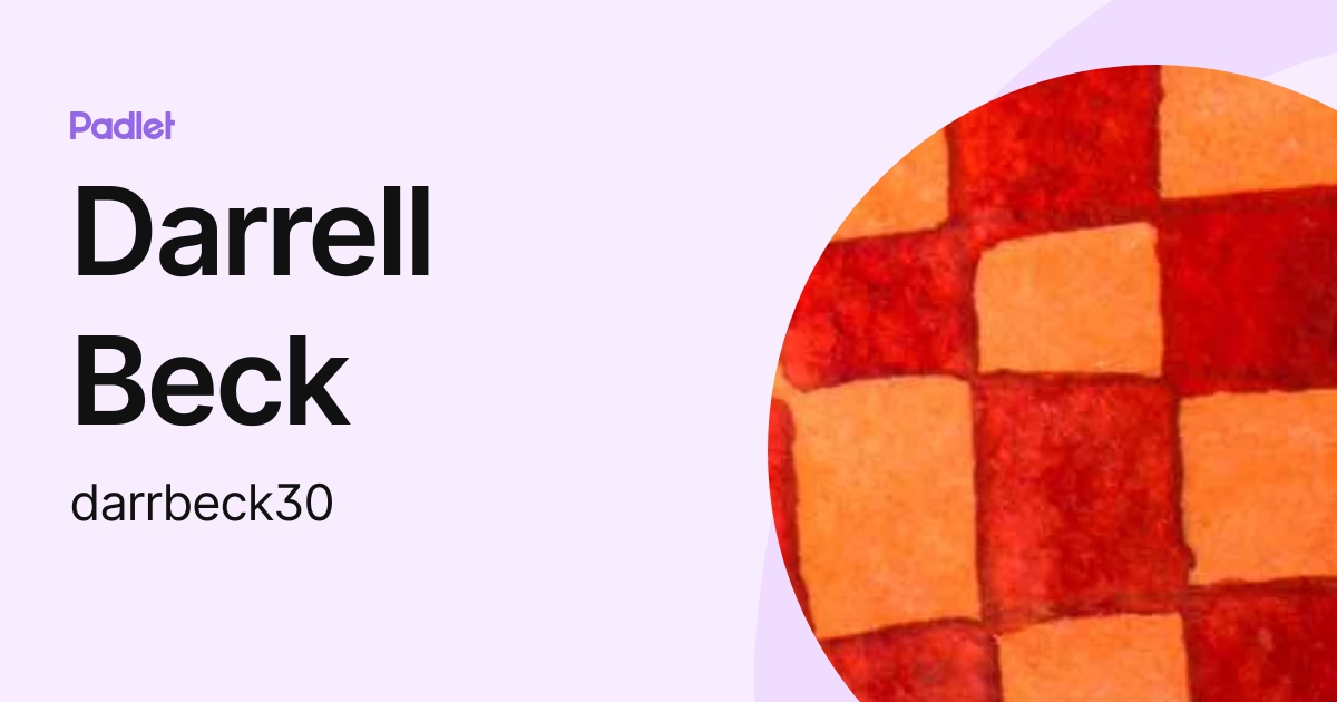 Darrell Beck (darrbeck30) profile | Padlet