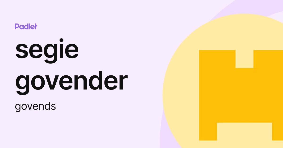 segie govender (govends) profile | Padlet