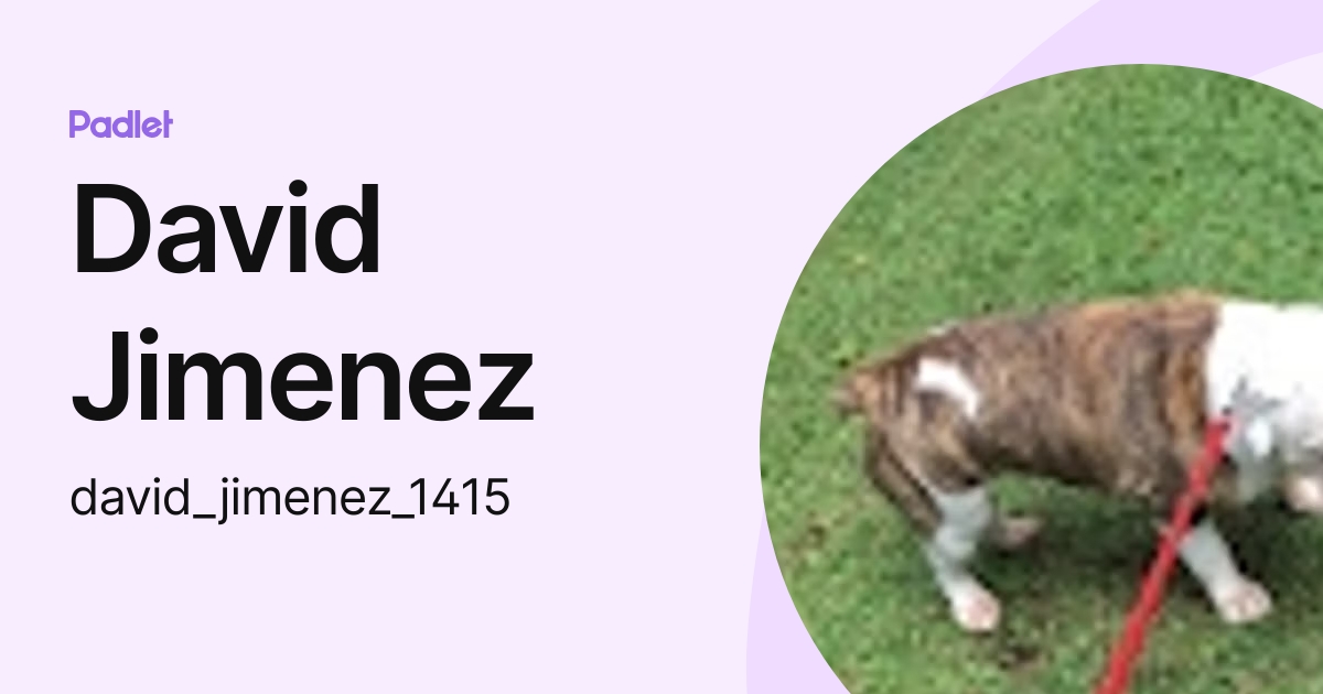 David Jimenez (david_jimenez_1415) profile | Padlet