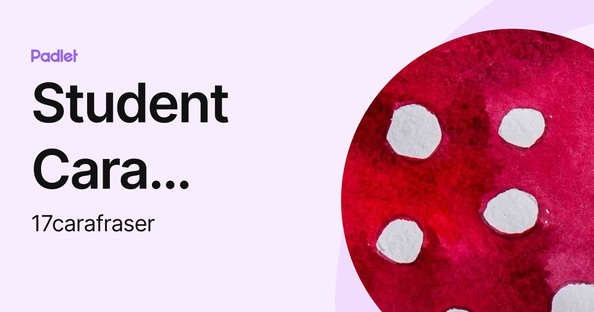 Student Cara Fraser (17carafraser) profile | Padlet