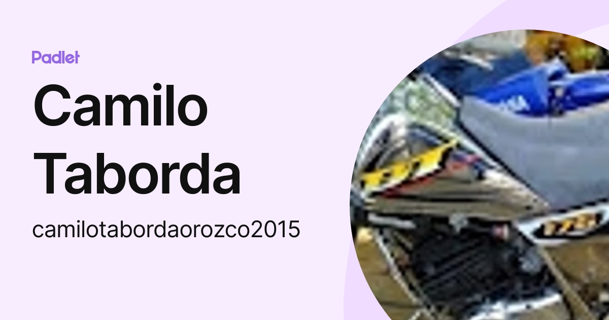 Camilo Taborda (camilotabordaorozco2015) profile | Padlet