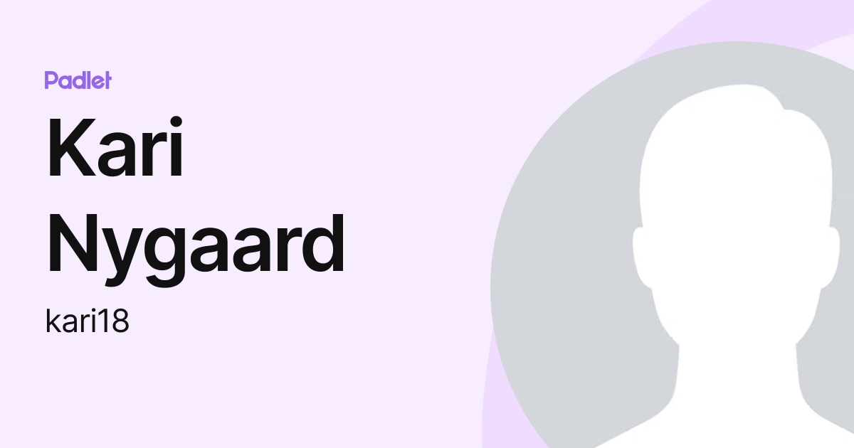 Kari Nygaard (kari18) profile | Padlet