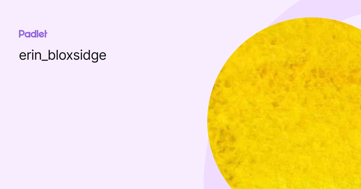 erin_bloxsidge profile | Padlet