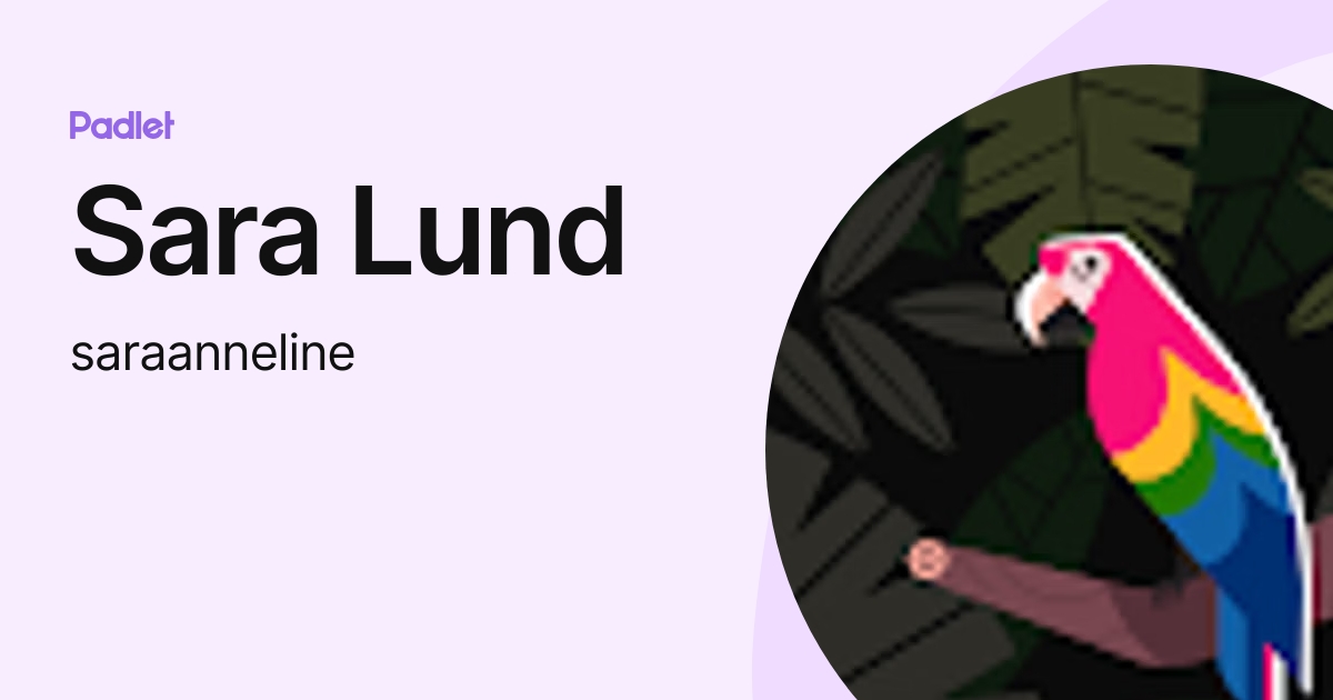 Sara Lund (saraanneline) profile | Padlet