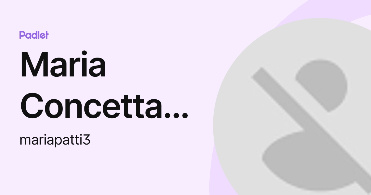 Maria Concetta Patti (mariapatti3) profile | Padlet