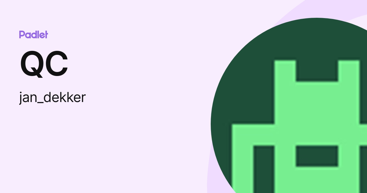 QC (jan_dekker) profile | Padlet