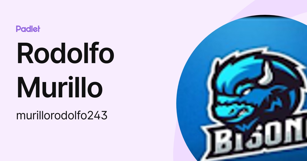 Rodolfo Murillo (murillorodolfo243) profile | Padlet