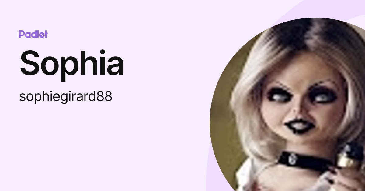 Sophia (sophiegirard88) profile | Padlet