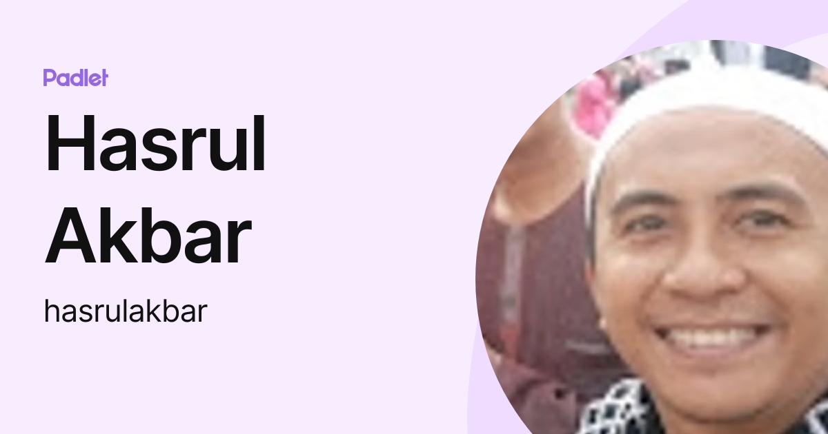 Hasrul Akbar (hasrulakbar) profile | Padlet