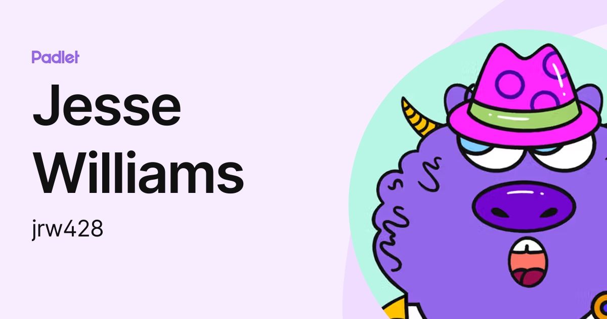 Jesse Williams (jrw428) profile | Padlet