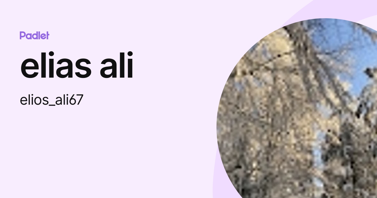 elias ali (elios_ali67) profile | Padlet