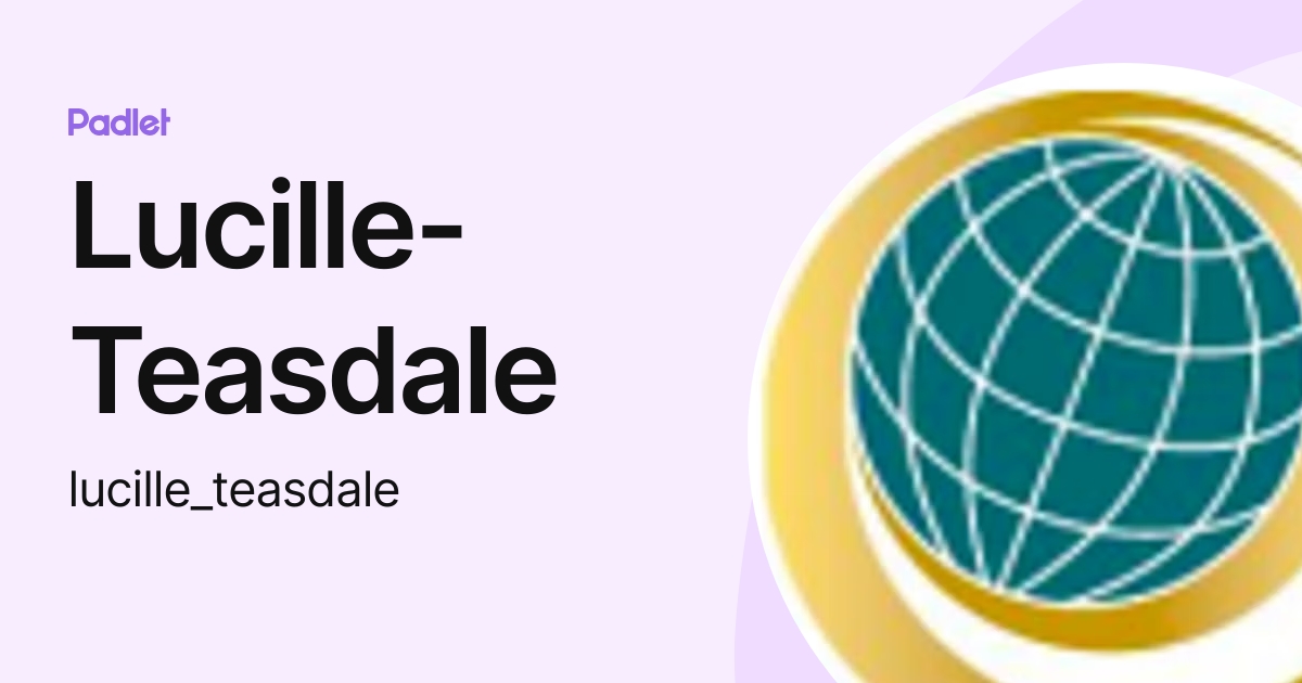 Profil de Lucille-Teasdale (lucille_teasdale) | Padlet