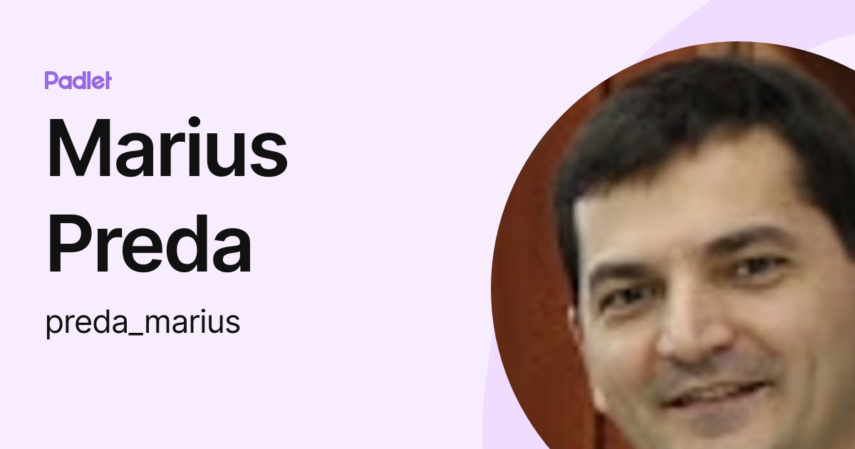 Marius Preda (preda_marius) profile | Padlet