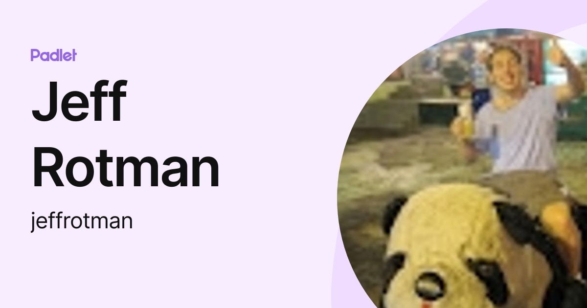 Jeff Rotman (jeffrotman) profile | Padlet