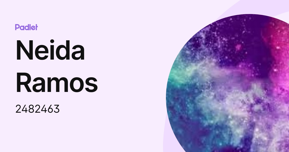 Neida Ramos (2482463) profile | Padlet