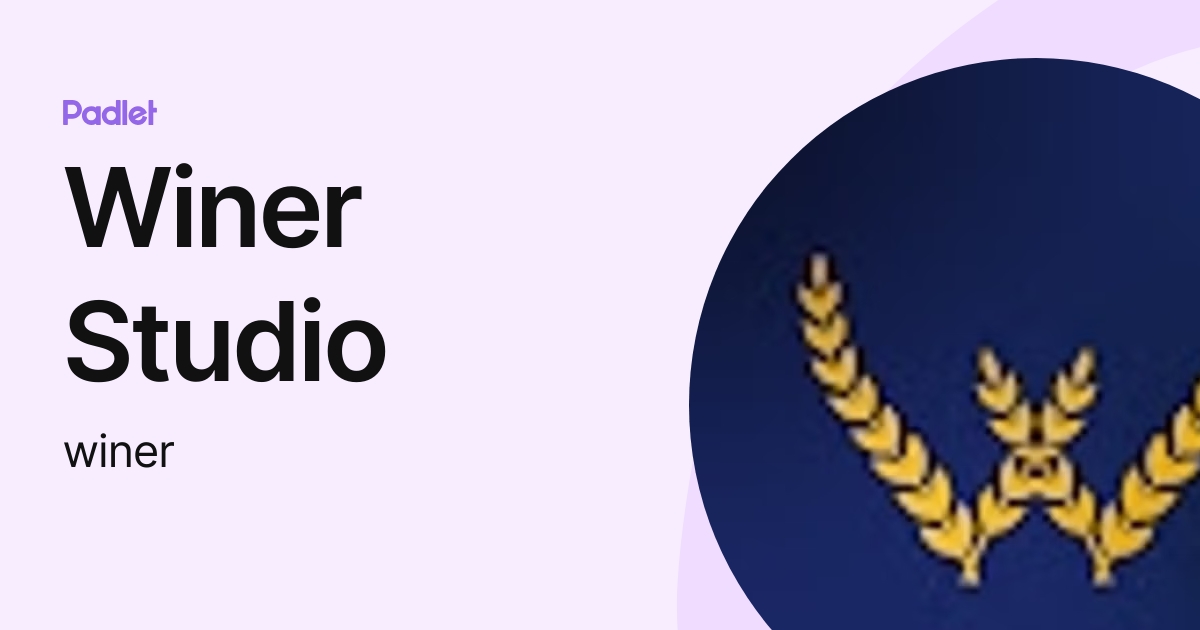 Winer Studio (winer) profile | Padlet