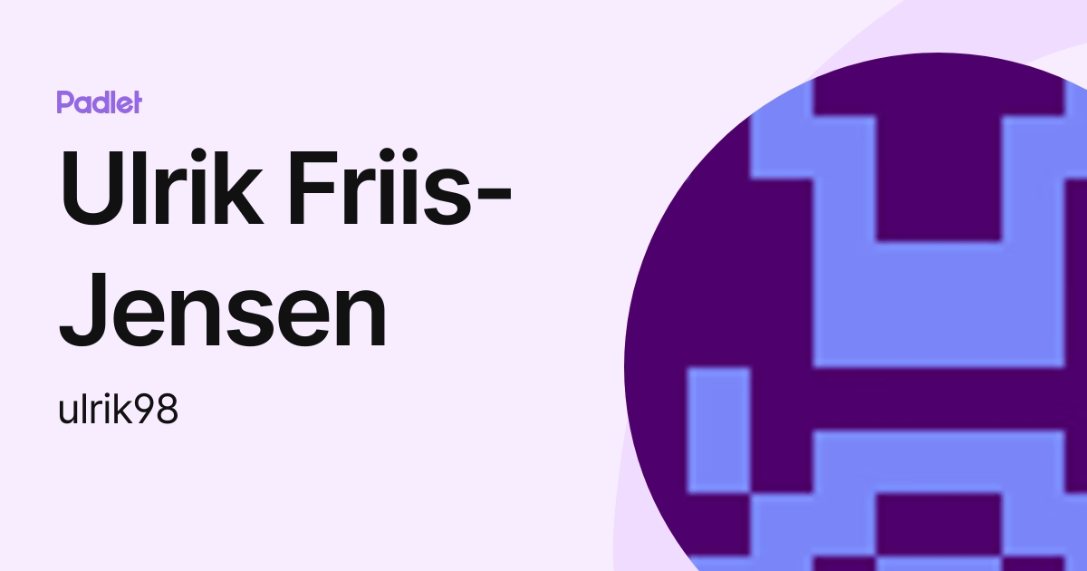 Ulrik Friis-Jensen (ulrik98) profile | Padlet