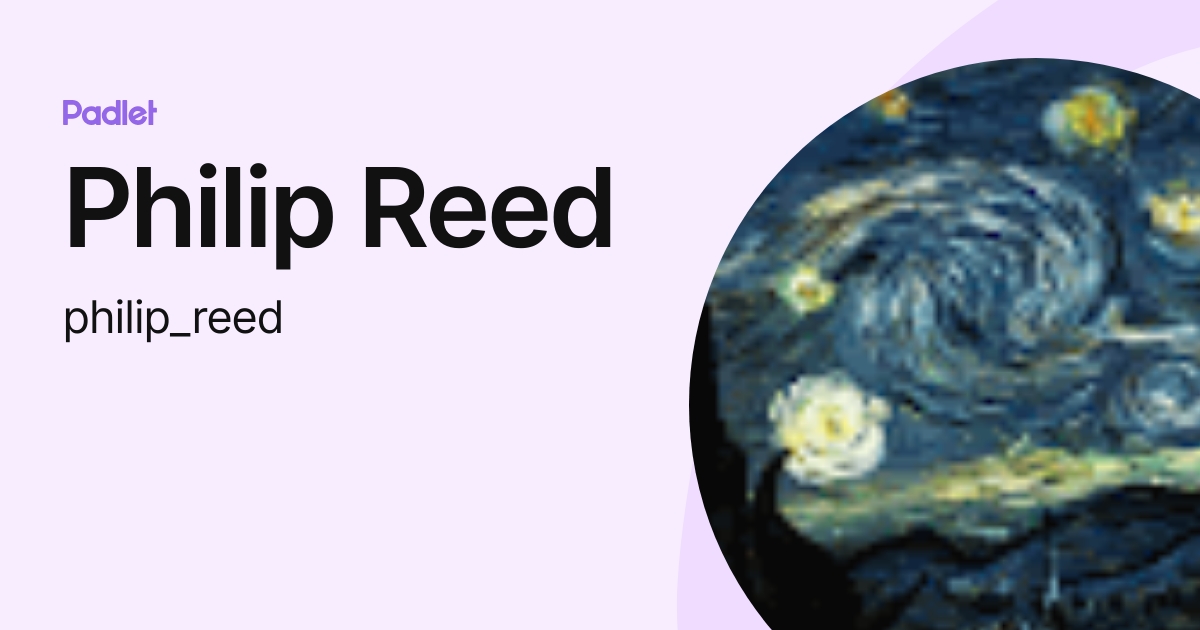 Philip Reed (philip_reed) profile | Padlet