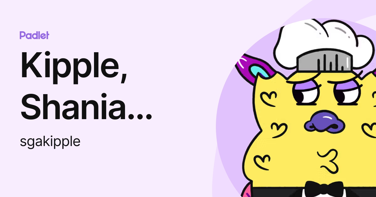 Kipple, Shania Grace Angelika (Bolleros) (sgakipple) profile | Padlet