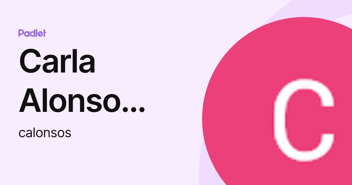 Carla Alonso Sola (calonsos) profile | Padlet
