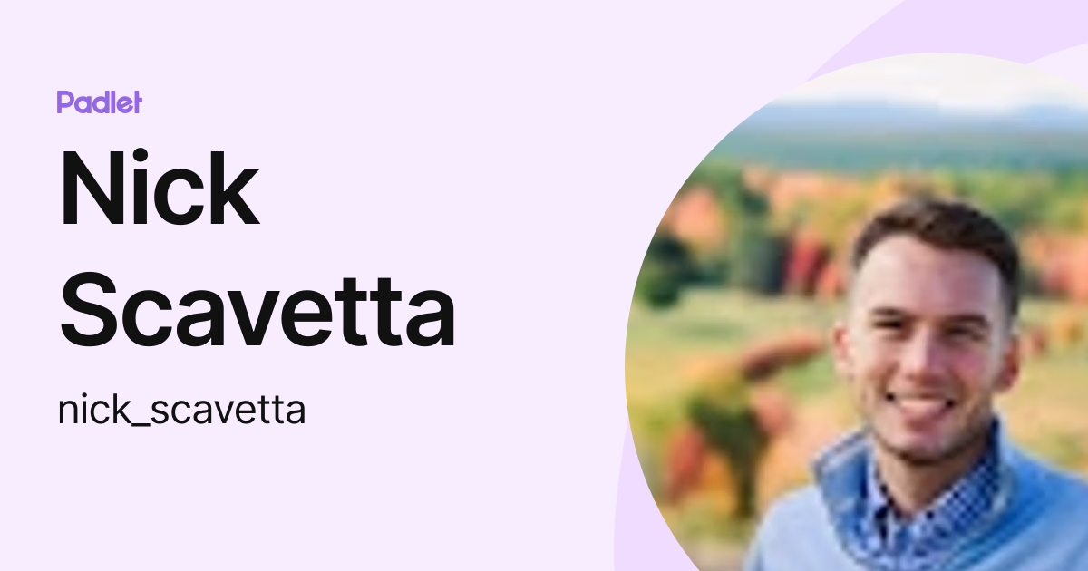 Nick Scavetta (nick_scavetta) profile | Padlet