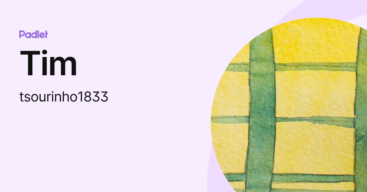Tim (tsourinho1833) profile | Padlet