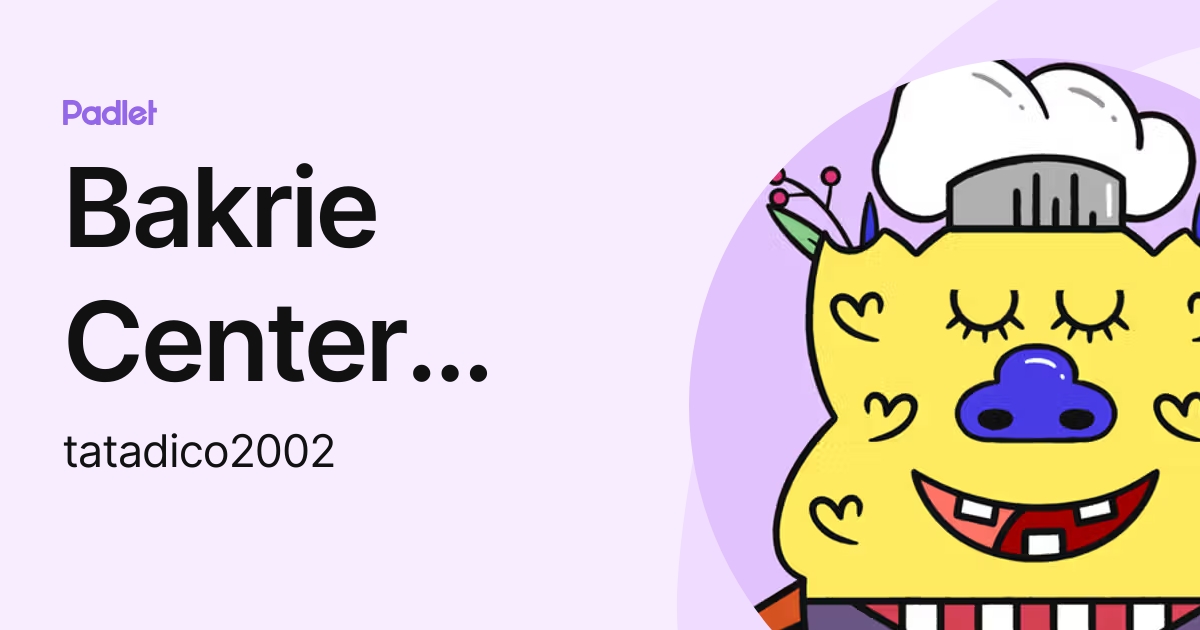 Bakrie Center Foundation (tatadico2002) profile | Padlet