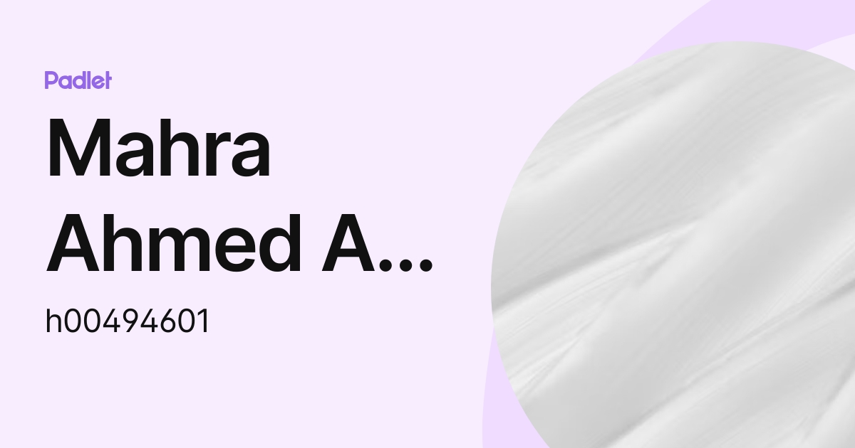 Mahra Ahmed Ali Bin Kashah Alshemeili(H00494601) (h00494601) profile ...