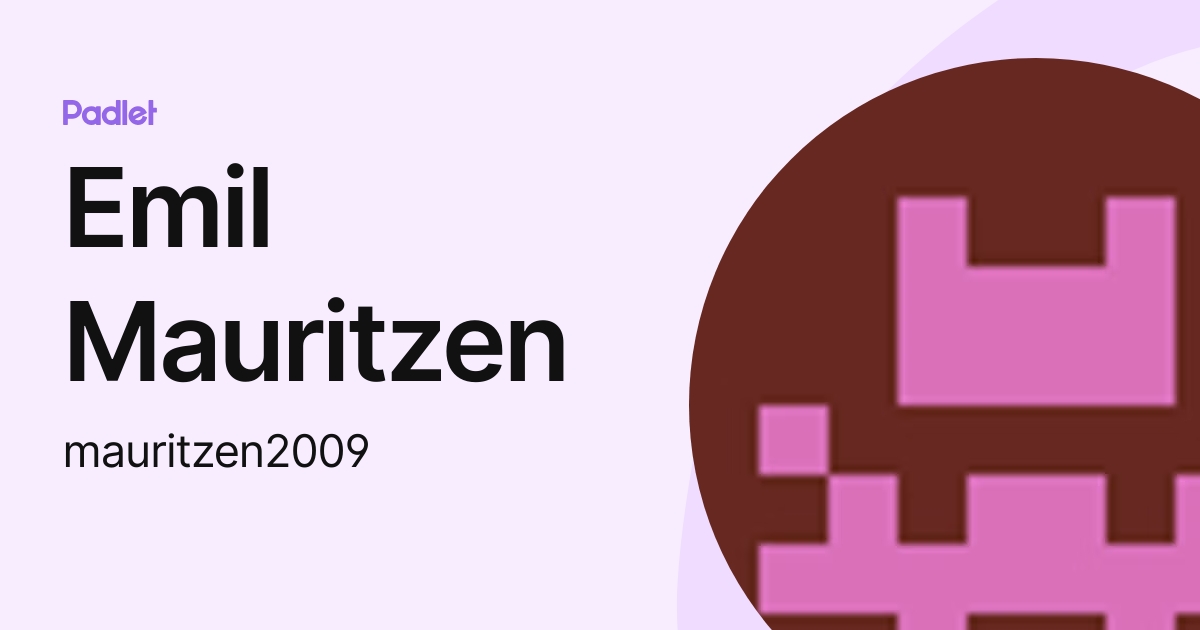 Emil Mauritzen (mauritzen2009) profile | Padlet